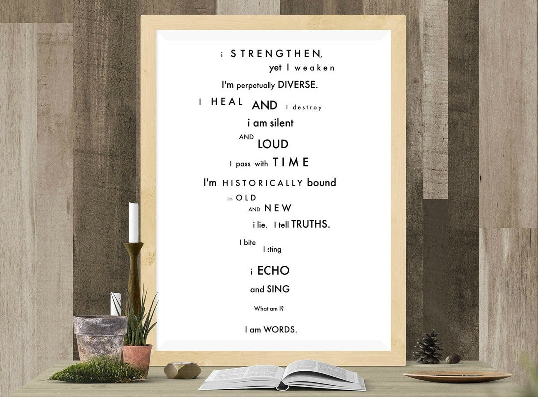 What Am I Inspirational Quote Wall ART Picture Digital Download ...