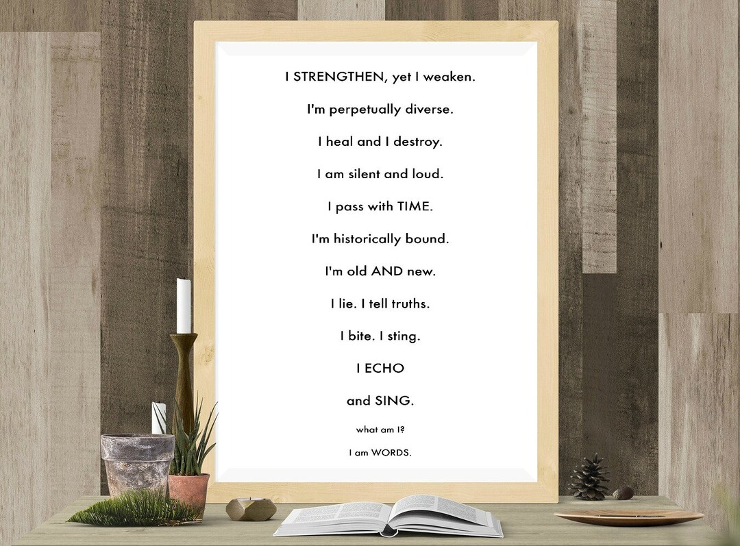 What Am I Inspirational Quote Wall ART Picture Digital Download ...