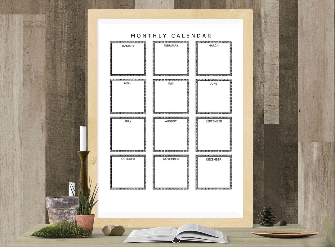 EDITABLE Calendar ǀ Printable CALENDAR ǀ Instant DOWNLOAD ǀ Blank ...