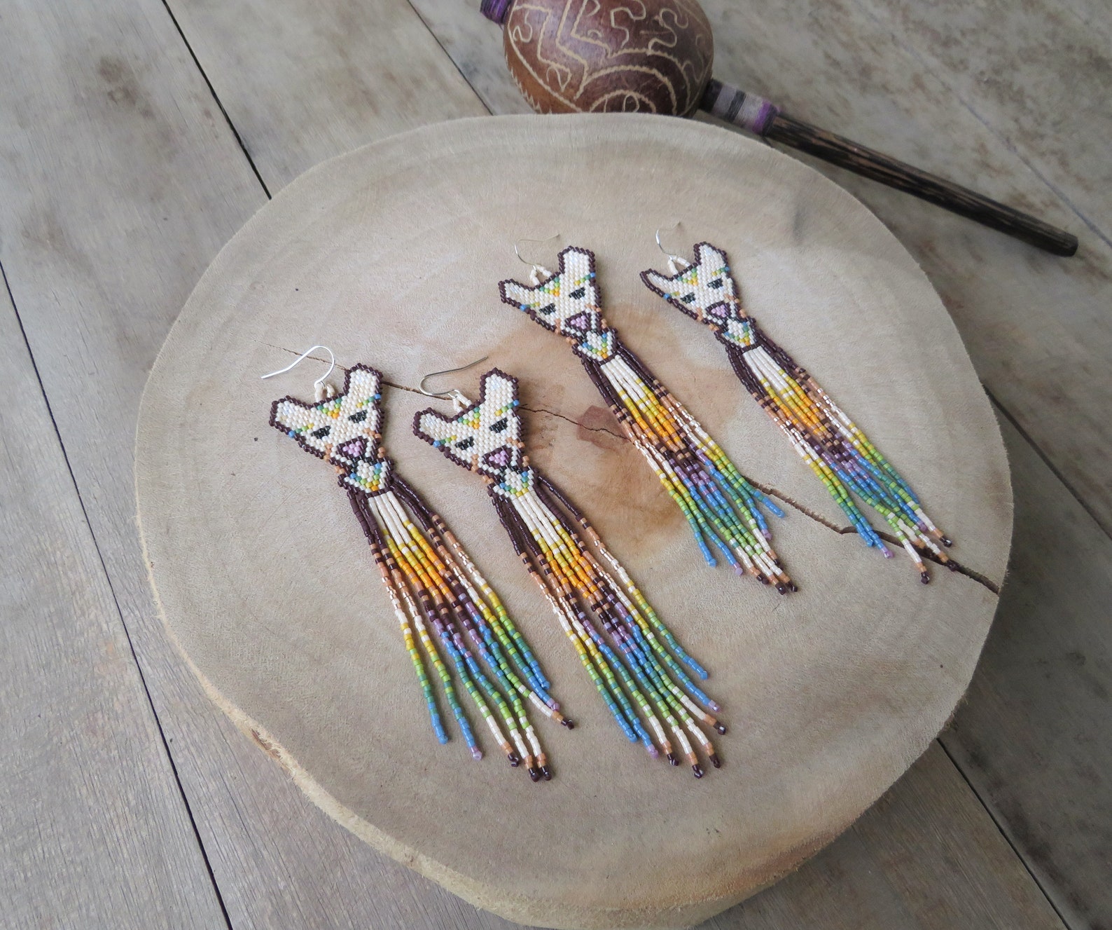 Puma Beaded Earring Jaguar Jewelry Mountain Lion Beaded Earring Puma ...