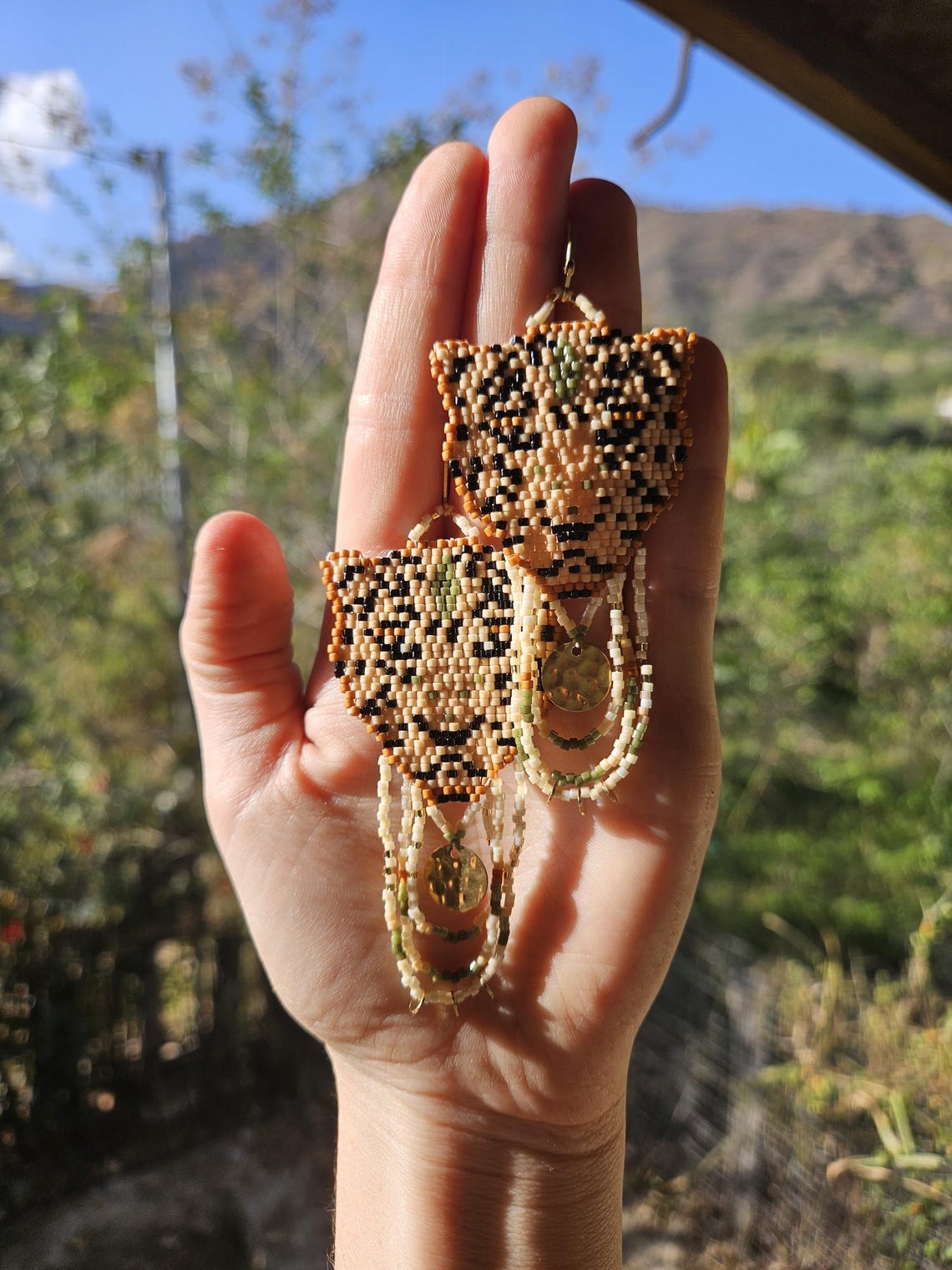 Jaguar Beaded Earring Jaguar Jewelry Beaded Puma Earring Tiger Bead ...