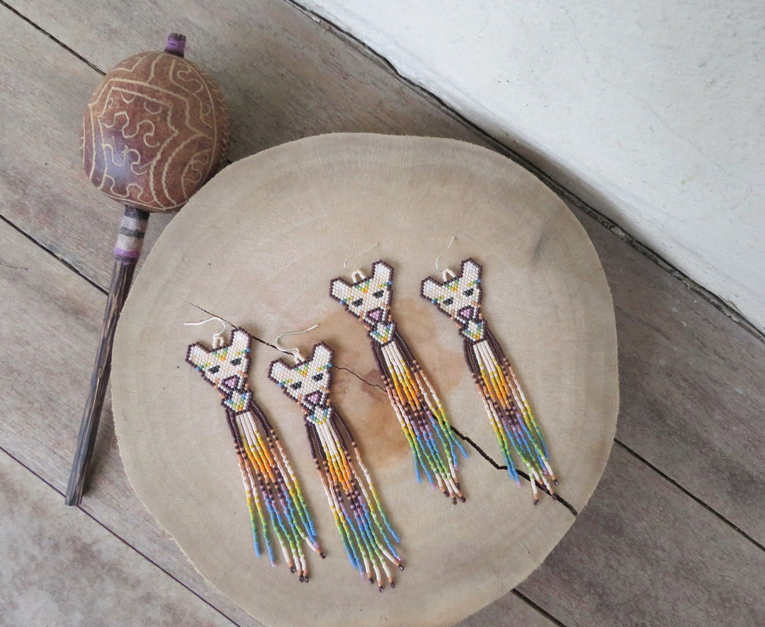 Puma Beaded Earring Jaguar Jewelry Mountain Lion Beaded Earring Puma ...