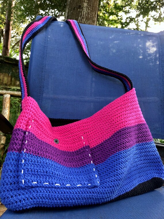 Craft Supplies & Tools Crochet Bi Pride Bag Pattern Kits & How To etna ...