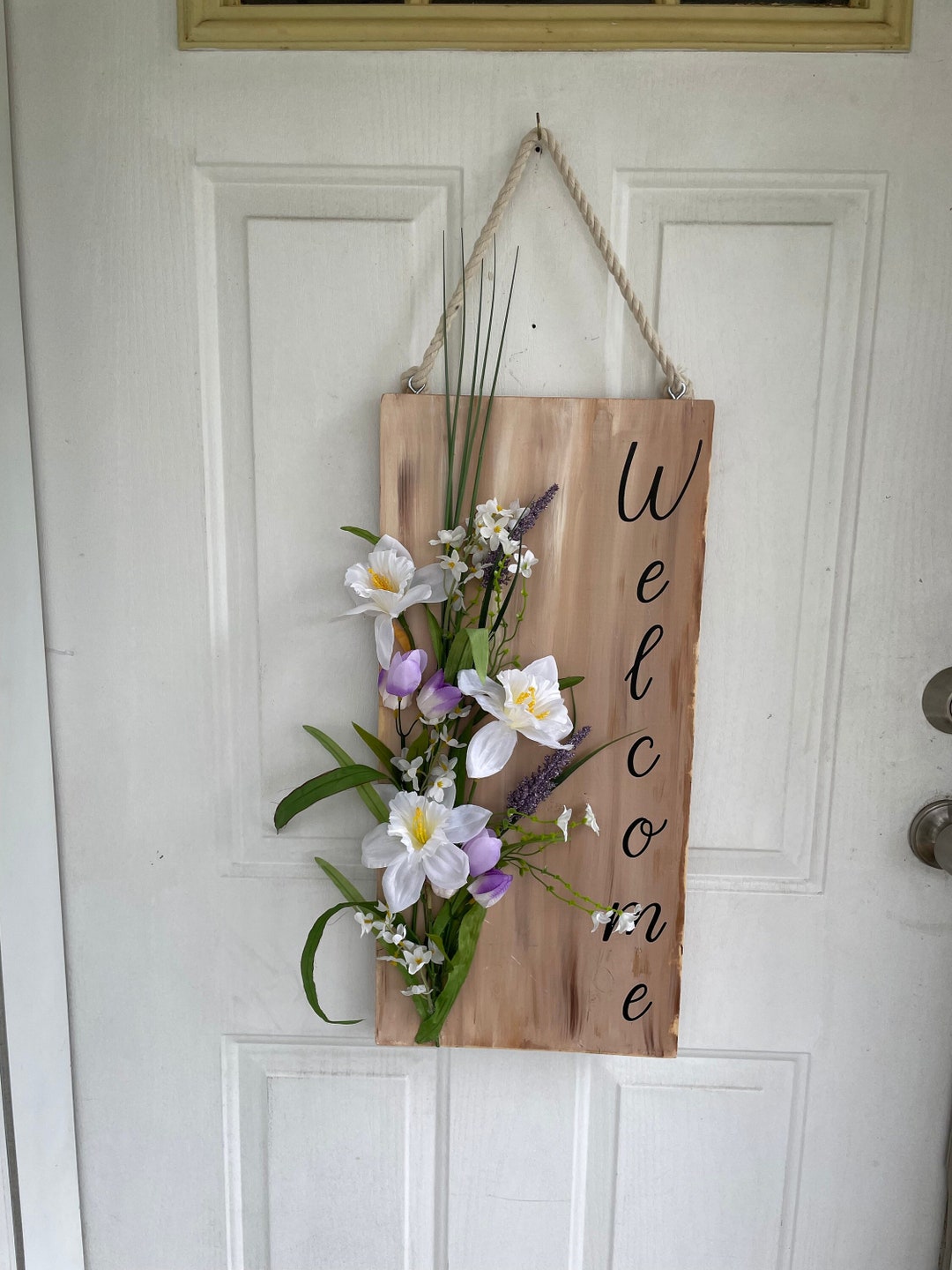 Welcome Spring Door Sign - Etsy