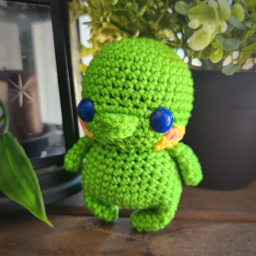 Green Alien Baby Video Game Plush- Chibi Crochet Amigurumi - Etsy
