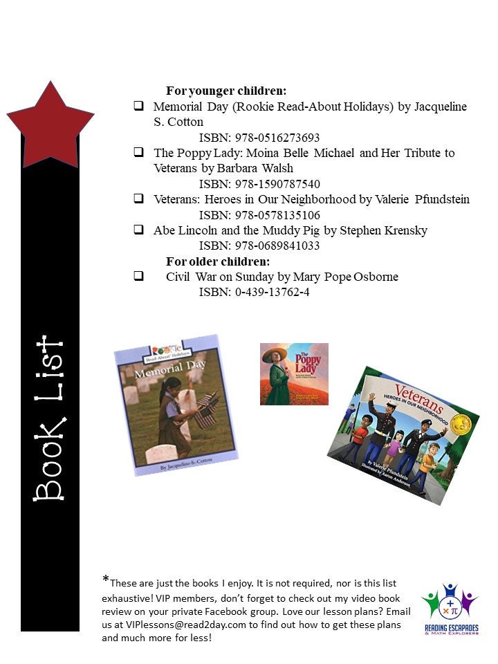 Memorial Day Activity Pack - Etsy