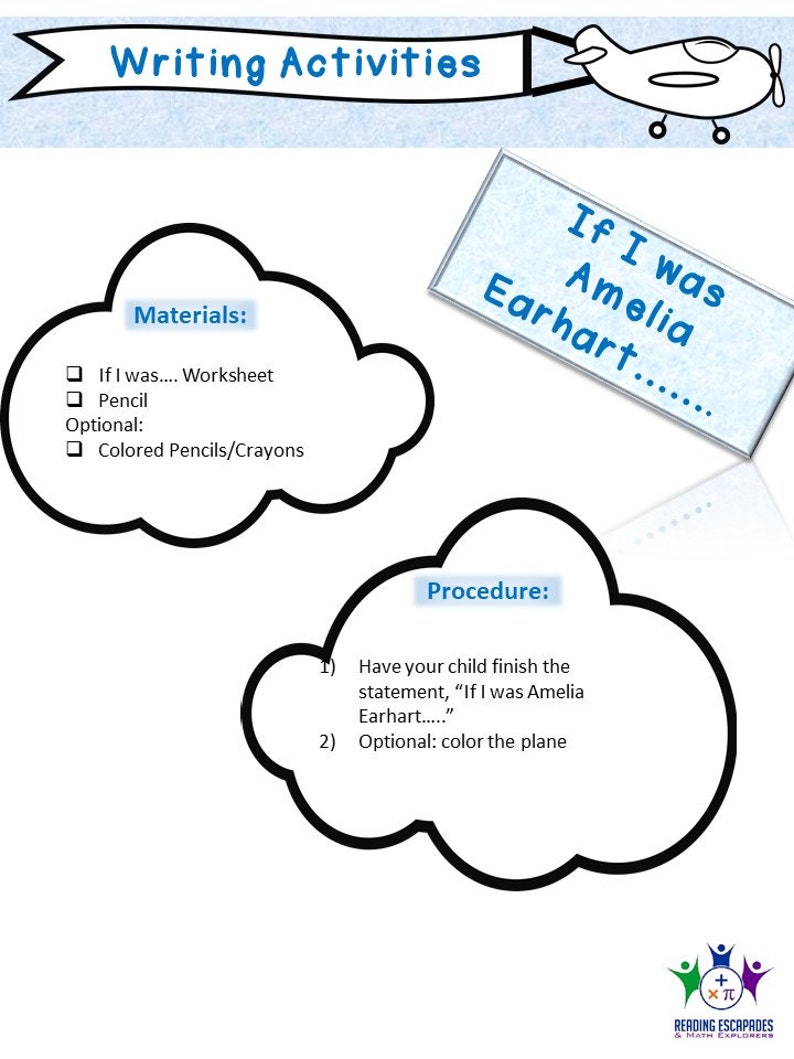 Amelia Earhart Activity Pack - Etsy