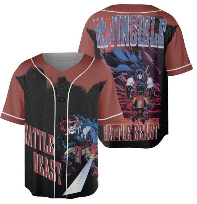 Battle Beast Invincible Jersey, Vintage Invincible TV Show Mark Jersey ...