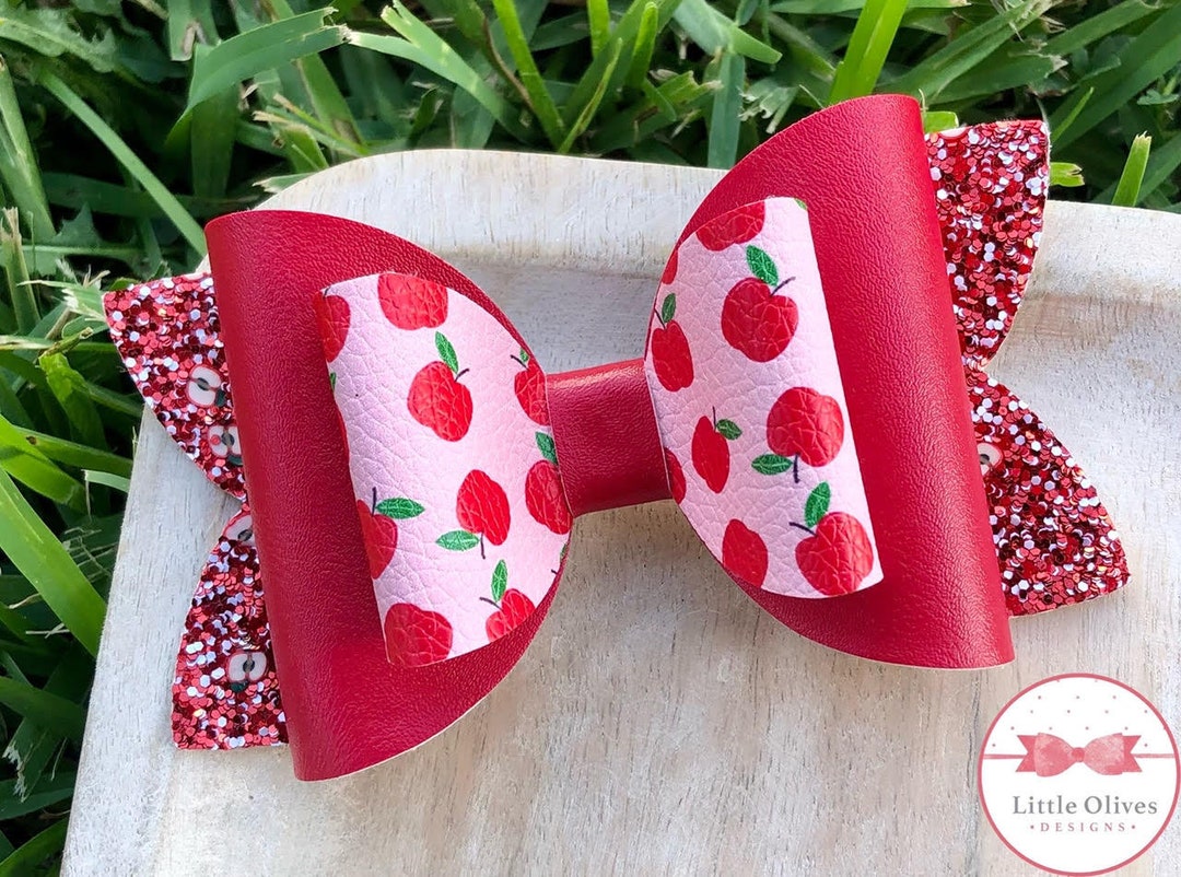 Red Apples Bow - Etsy