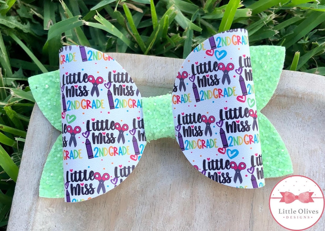 School Grade Bow - 2nd Grade Bow - Etsy