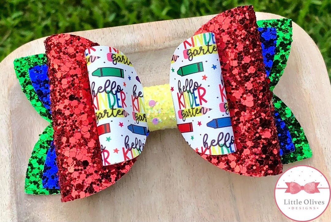 School Grade Bow - Kindergarten Bow - Etsy