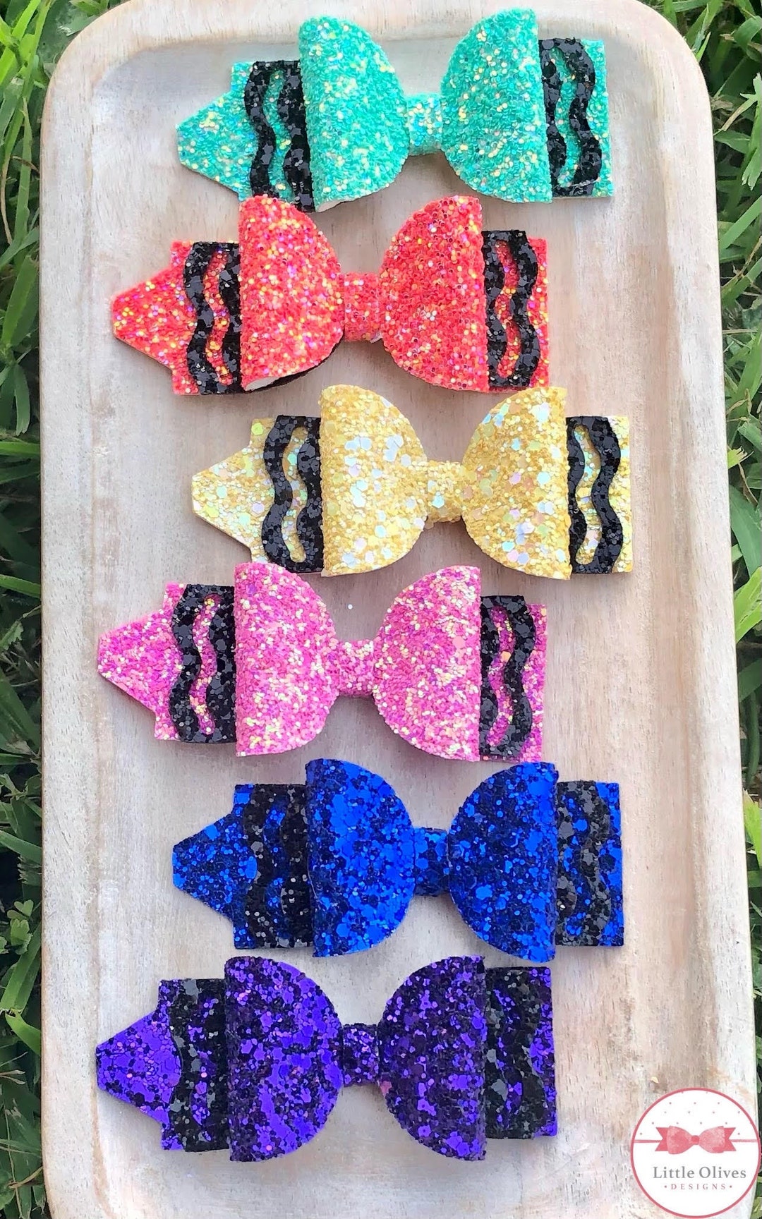 Crayon Bows - Etsy
