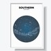 SOUTHERN STAR MAP Science Astrology Kids Room Wall Art Decor Montessori ...