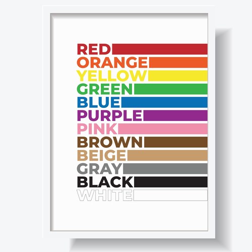 COLOR MIXING Art Kids Room Wall Art Montessori Kindergarten - Etsy