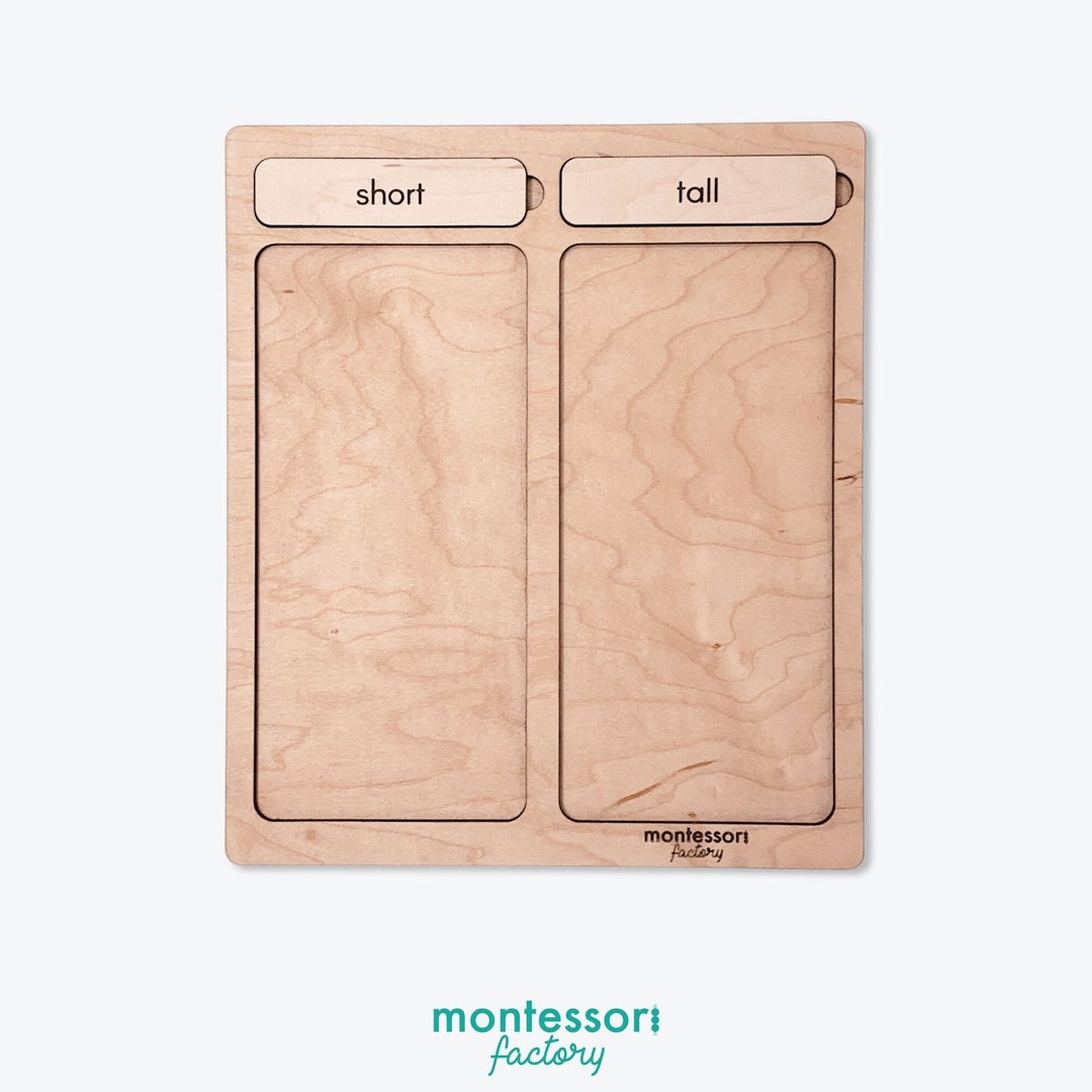 SHORT or TALL Height Wooden Sorting Tray Classification - Etsy
