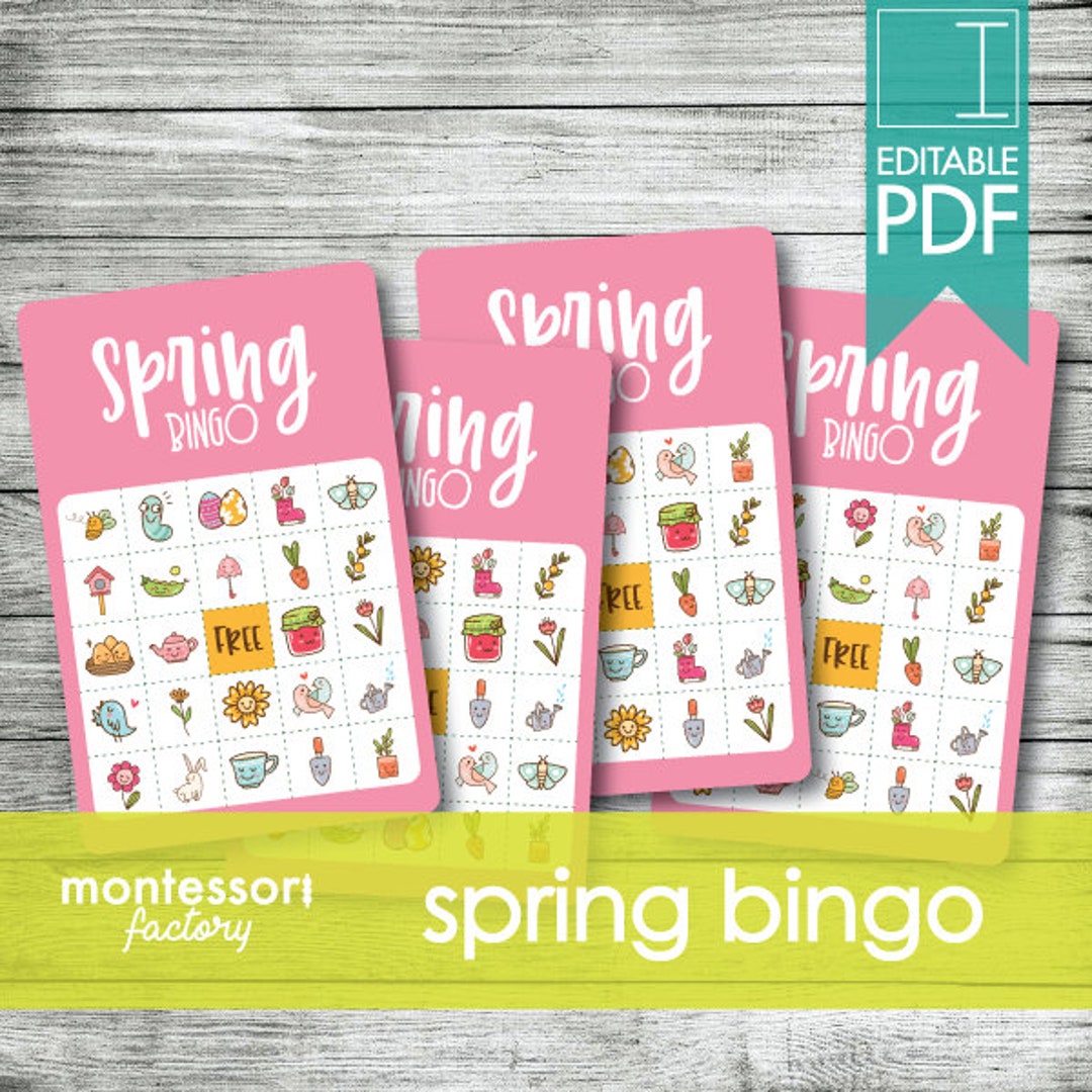 Spring BINGO • Printable Bingo Game • Educational Material • (12 Cards ...