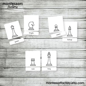 CHESS PIECES • Montessori Cards • Flash Cards • Three Part Cards ...