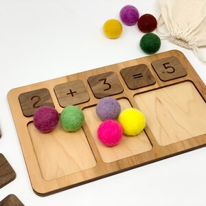 Wooden Montessori Math Board • Addition, Subtraction, Multiplication ...