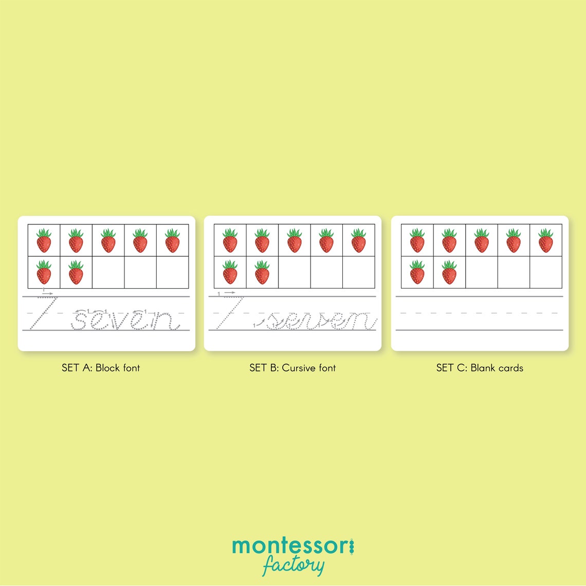 FRUITS • Montessori Cards • Math Ten Frame Books • Printable PDF - Etsy