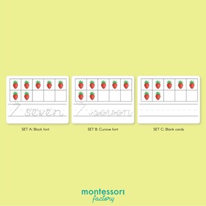 FRUITS • Montessori Cards • Math Ten Frame Books • Printable PDF - Etsy