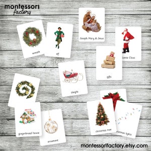 XMAS Vocabulary • Montessori Nomenclature - Flash - 3 Parts Cards ...