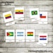 SOUTH AMERICA FLAGS • Montessori Cards • Flash Cards • Three Part Cards ...