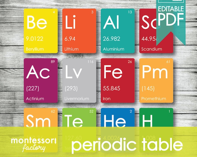 Periodic Table of Elements Cards · Educational Cards · Flash Cards - Etsy