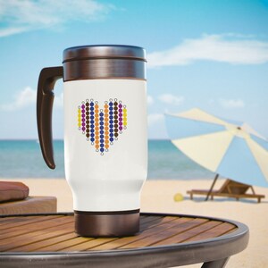 Montessori Heart Beadts Stainless Steel Travel Mug With Handle, 14oz - Etsy