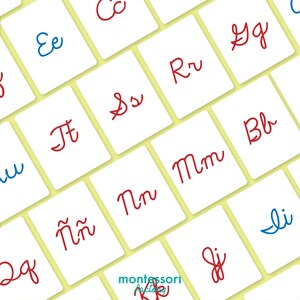 CURSIVE ALPHABET Montessori Cards, Flash Cards, Educational Material ...