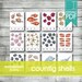 COUNTING SHELLS Numbers 1 to 20 • Montessori Counting Cards • Clip ...