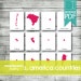 SOUTH AMERICA MAPS Montessori Cards Flash Cards Three Part Cards ...