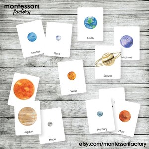SOLAR SYSTEM • Montessori Cards • Flash Cards • Three Part Cards ...