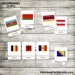 EUROPE FLAGS Montessori Cards Flash Cards Three Part - Etsy