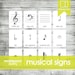 Musical SIGNS SYMBOLS and NOTES Montessori Cards Flash | Etsy