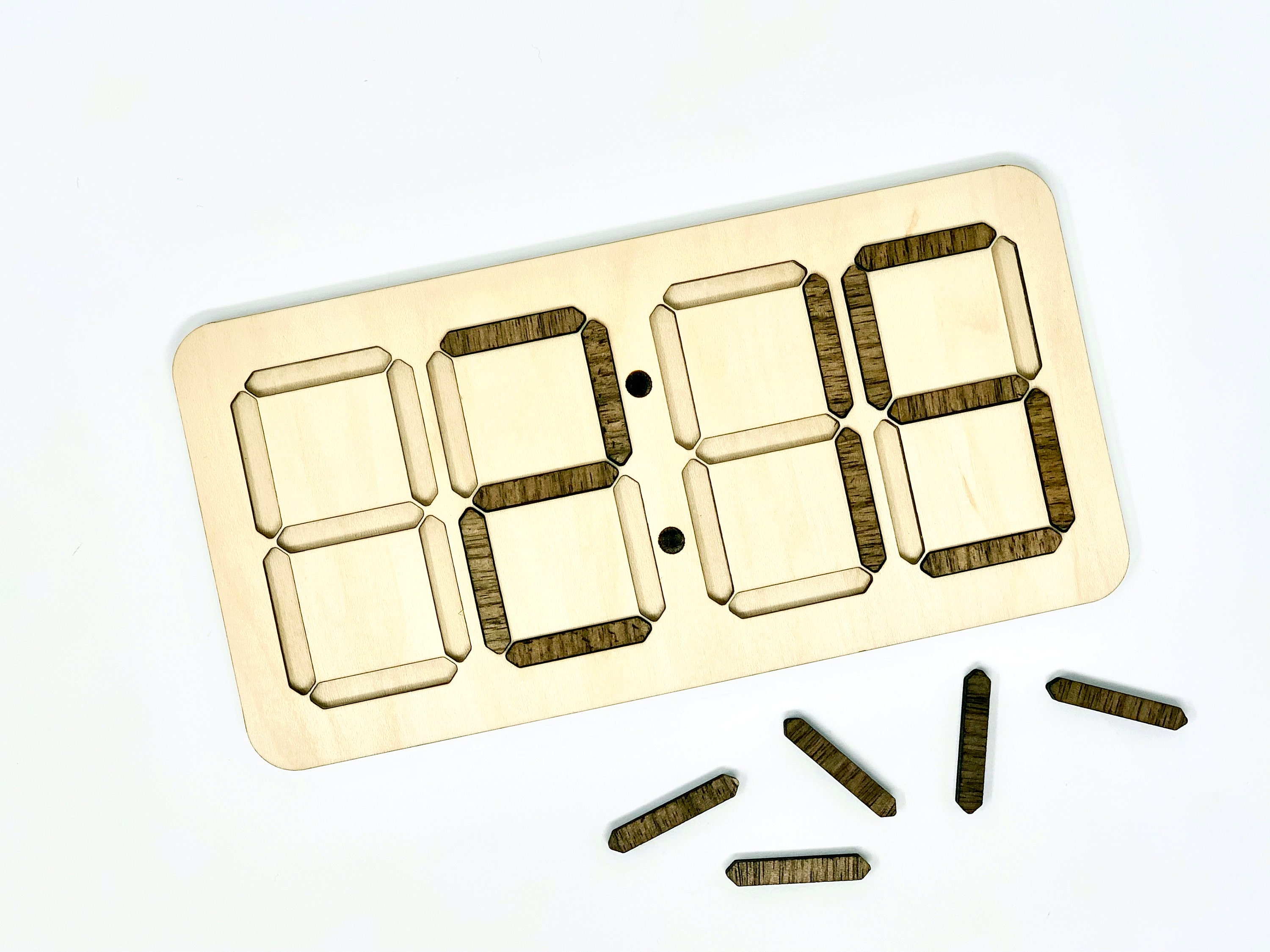 DIGITAL CLOCK Puzzle Telling Time Montessori Educational Toy - Etsy UK