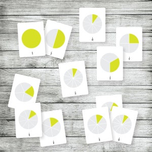 CIRCLE FRACTIONS • Montessori Cards • Flash Cards • Three Part Cards ...