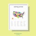 UNITED STATES MAP Geography Kids Room Wall Art Montessori Kindergarten ...
