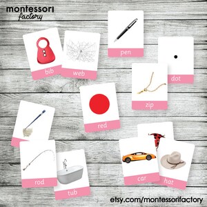 PINK SERIES • Montessori Nomenclature - Flash - 3 Parts Cards ...