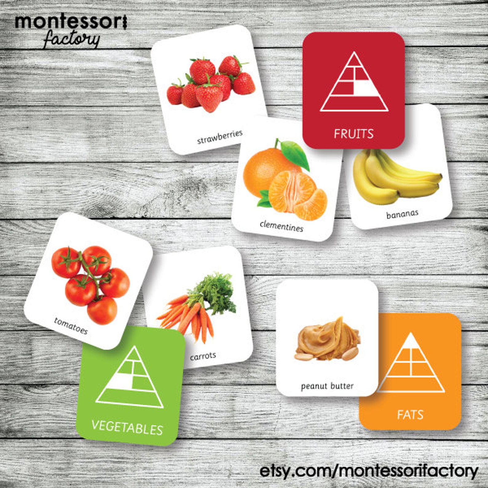 FOOD GROUPS Montessori Cards Flash Cards Sorting Cards - Etsy