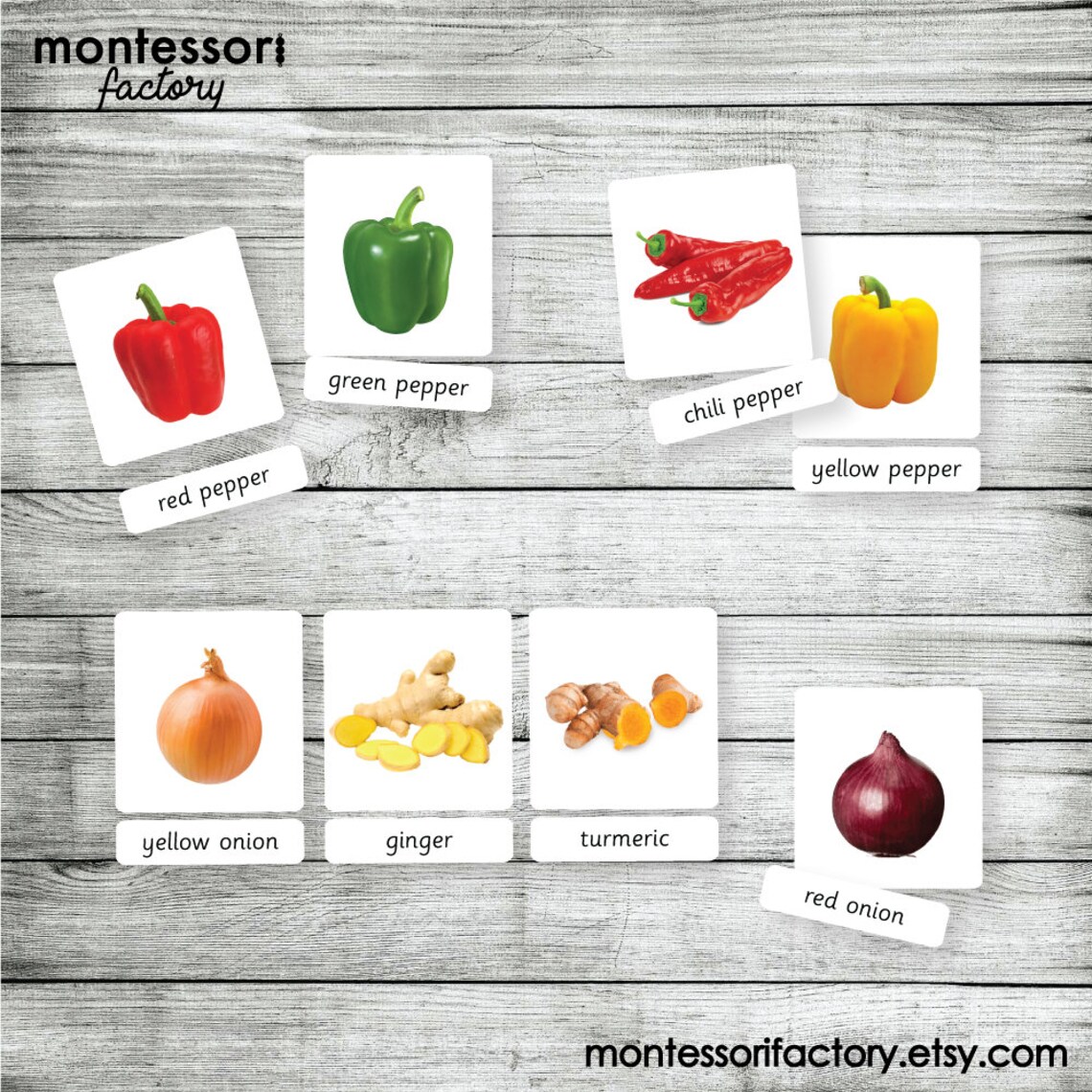 VEGETABLES real Pictures Montessori Cards Flash Cards - Etsy