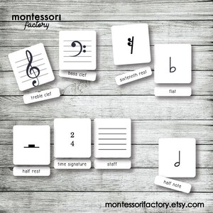 Musical SIGNS, SYMBOLS and NOTES • Montessori Cards • Flash Cards • 3 ...