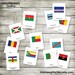 AFRICA FLAGS Montessori Cards Flash Cards Three Part Cards Nomenclature ...