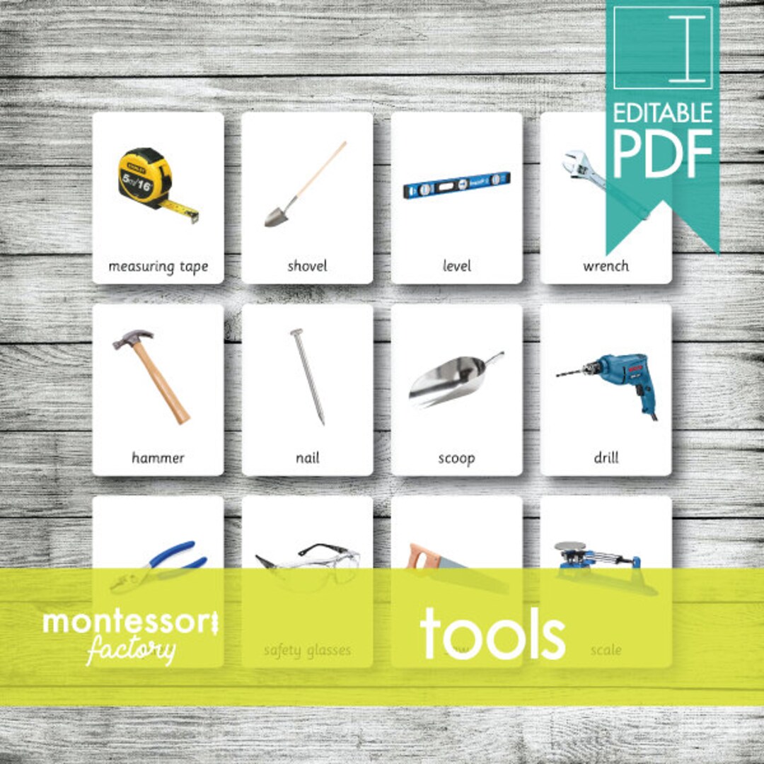 TOOLS • Montessori Cards • Flash Cards • Three Part Cards ...