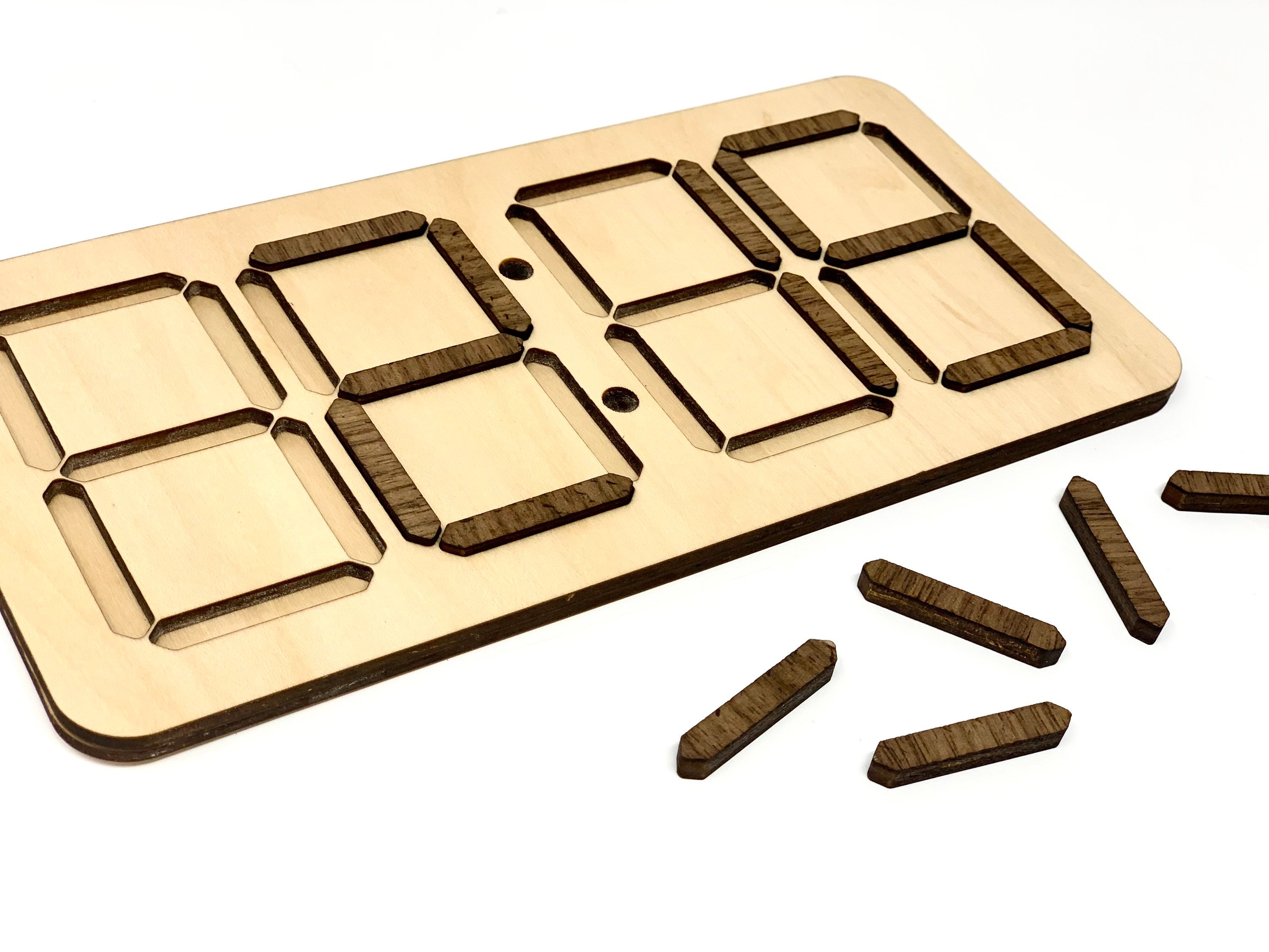 DIGITAL CLOCK Puzzle Telling Time Montessori Educational Toy | Etsy