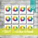 COLOR WHEEL THEORY Montessori Cards Flash Cards Three - Etsy
