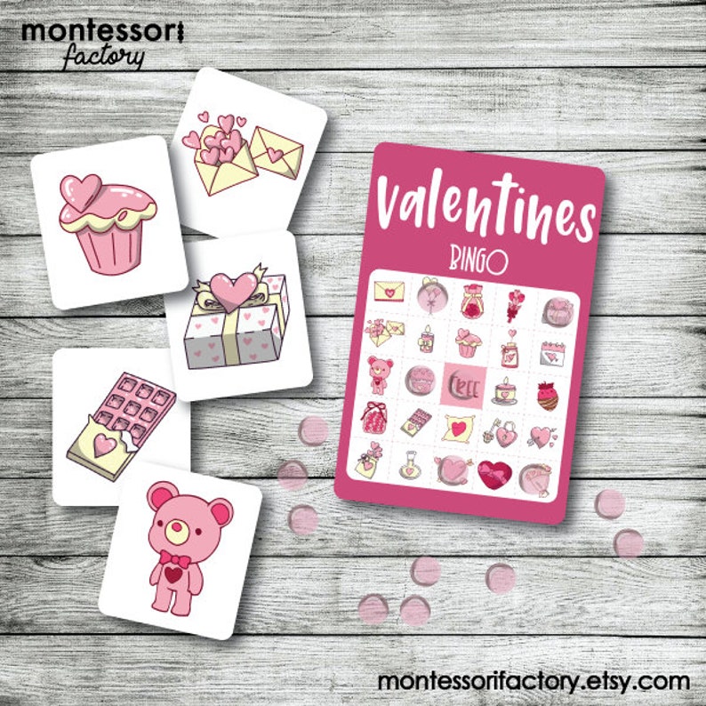 VALENTINES DAY Bingo • Printable Bingo Game • Educational Material ...