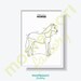 PARTS of a HORSE Science Kids Room Wall Art Decor Montessori ...