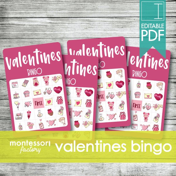 VALENTINES DAY Bingo Printable Bingo Game Educational | Etsy