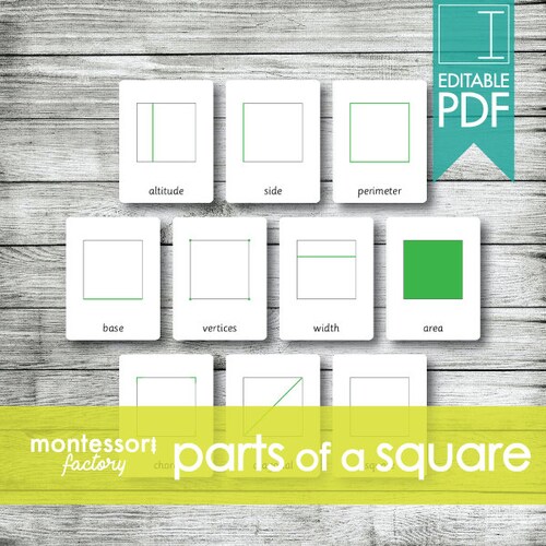 PARTS of a CIRCLE Montessori Cards Flash Cards Three - Etsy