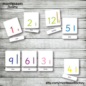 NUMBERS 1 TO 20 • Montessori Cards • Flash Cards • Three Part Cards ...